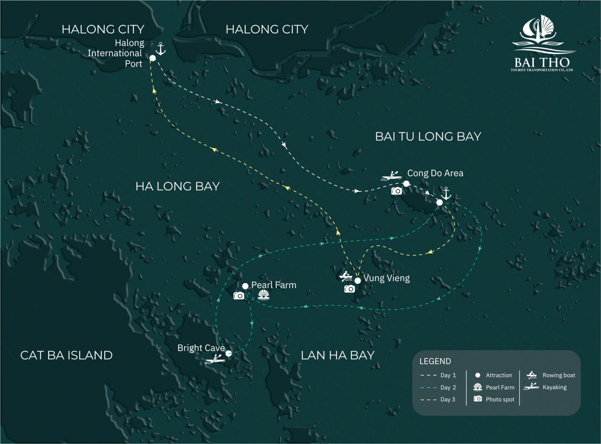 3 Days 2 Night Bai Tu Long Bay Cruise - Bai Tho Junks - Best Halong Bay ...